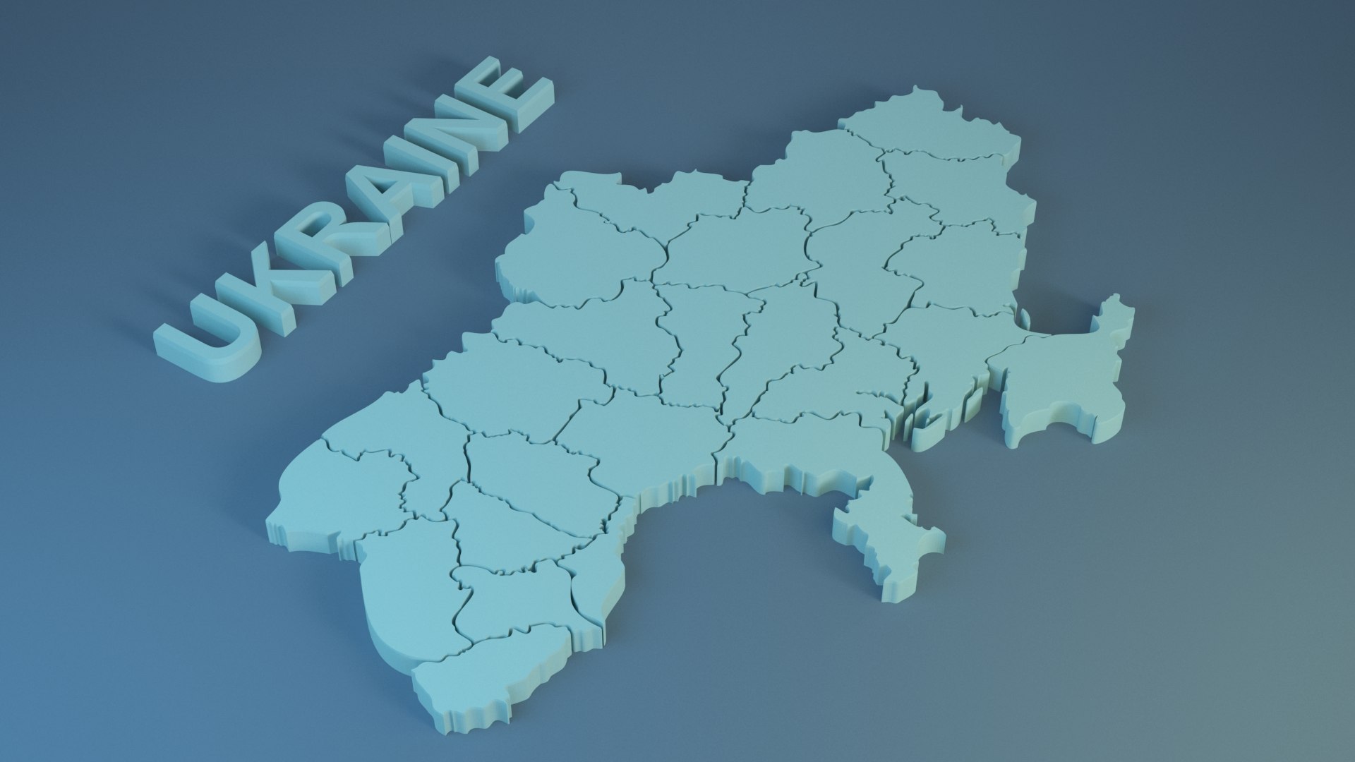 3D Ukraine Map Low Poly Model - TurboSquid 1860604