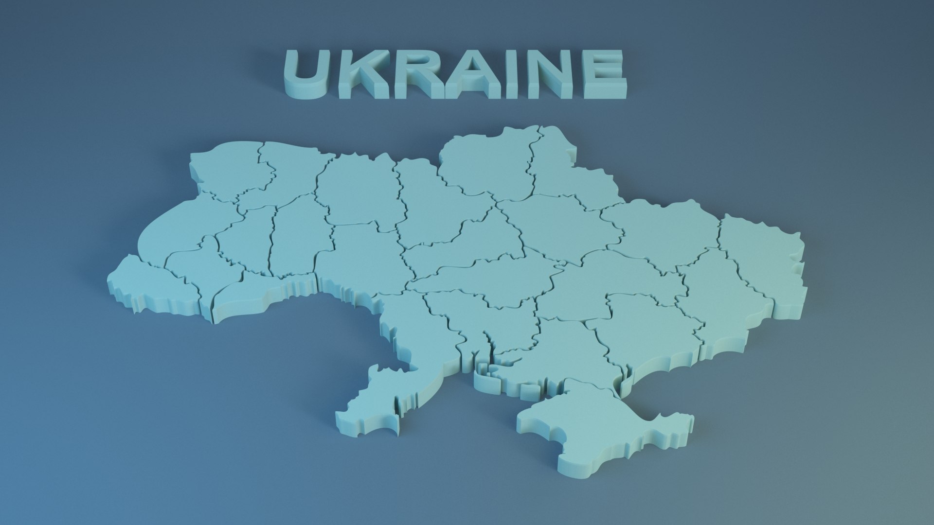 3D Ukraine Map Low Poly Model - TurboSquid 1860604