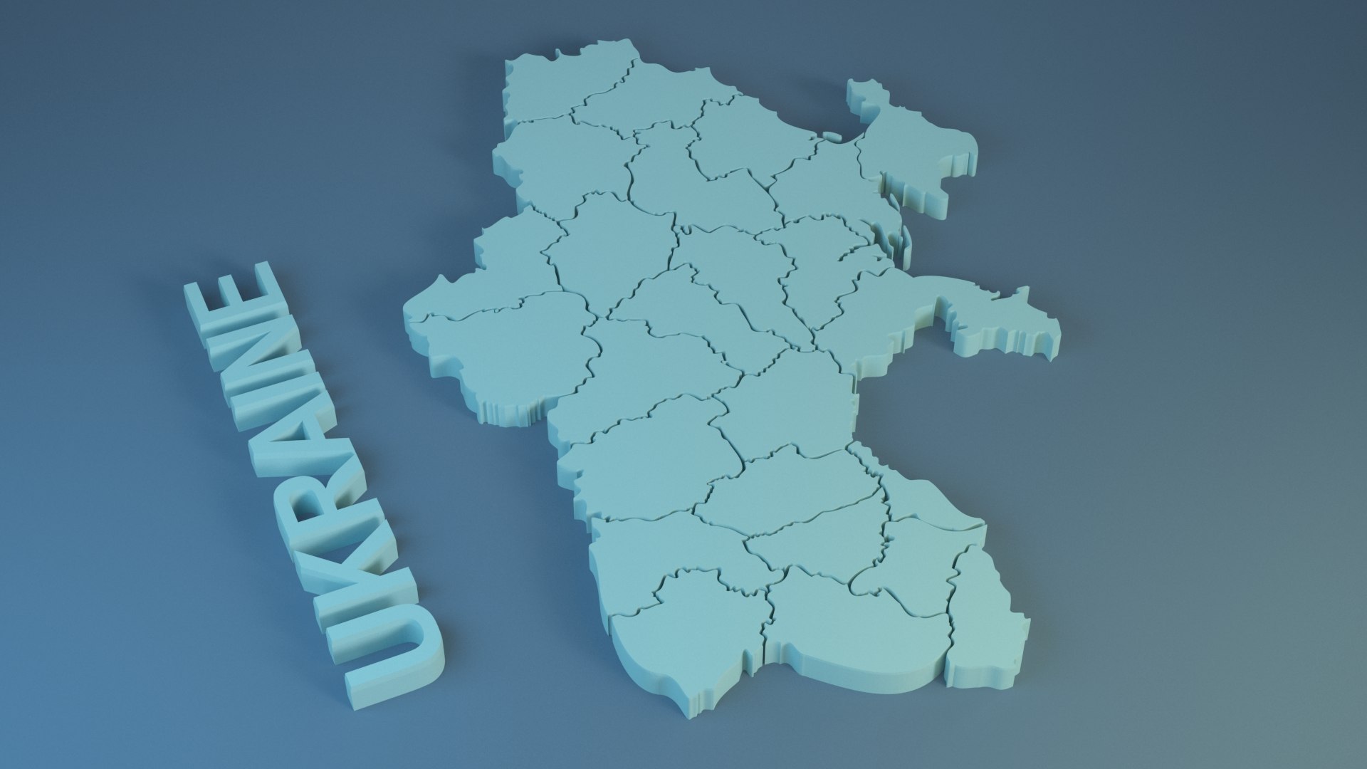 3D Ukraine Map Low Poly Model - TurboSquid 1860604