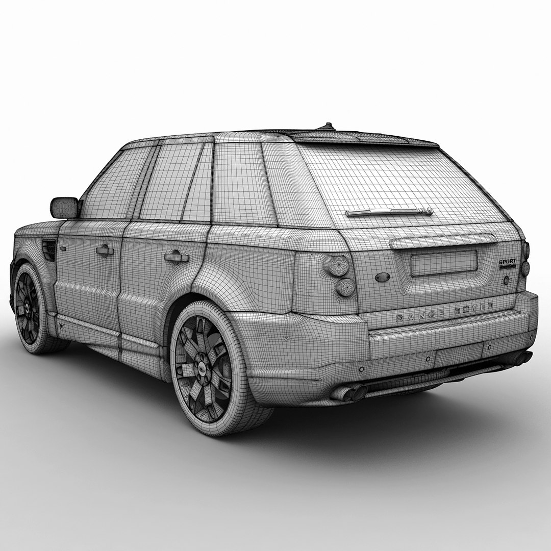 Realistic Range Rover Sport 3d Model