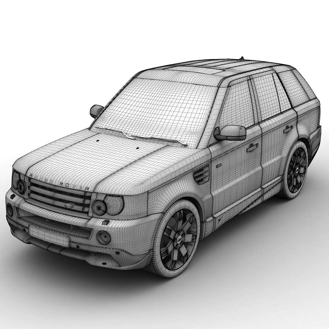 Realistic Range Rover Sport 3d Model