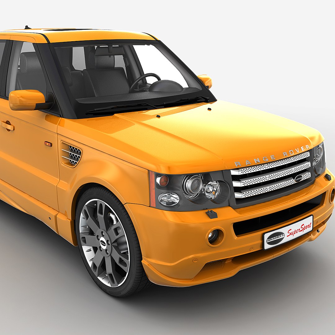 Realistic Range Rover Sport 3d Model