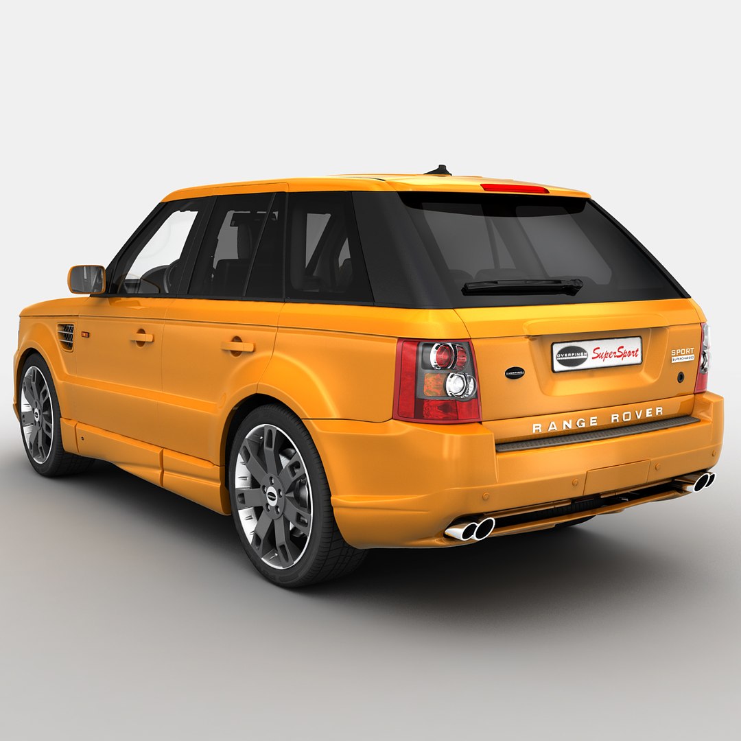 Realistic Range Rover Sport 3d Model