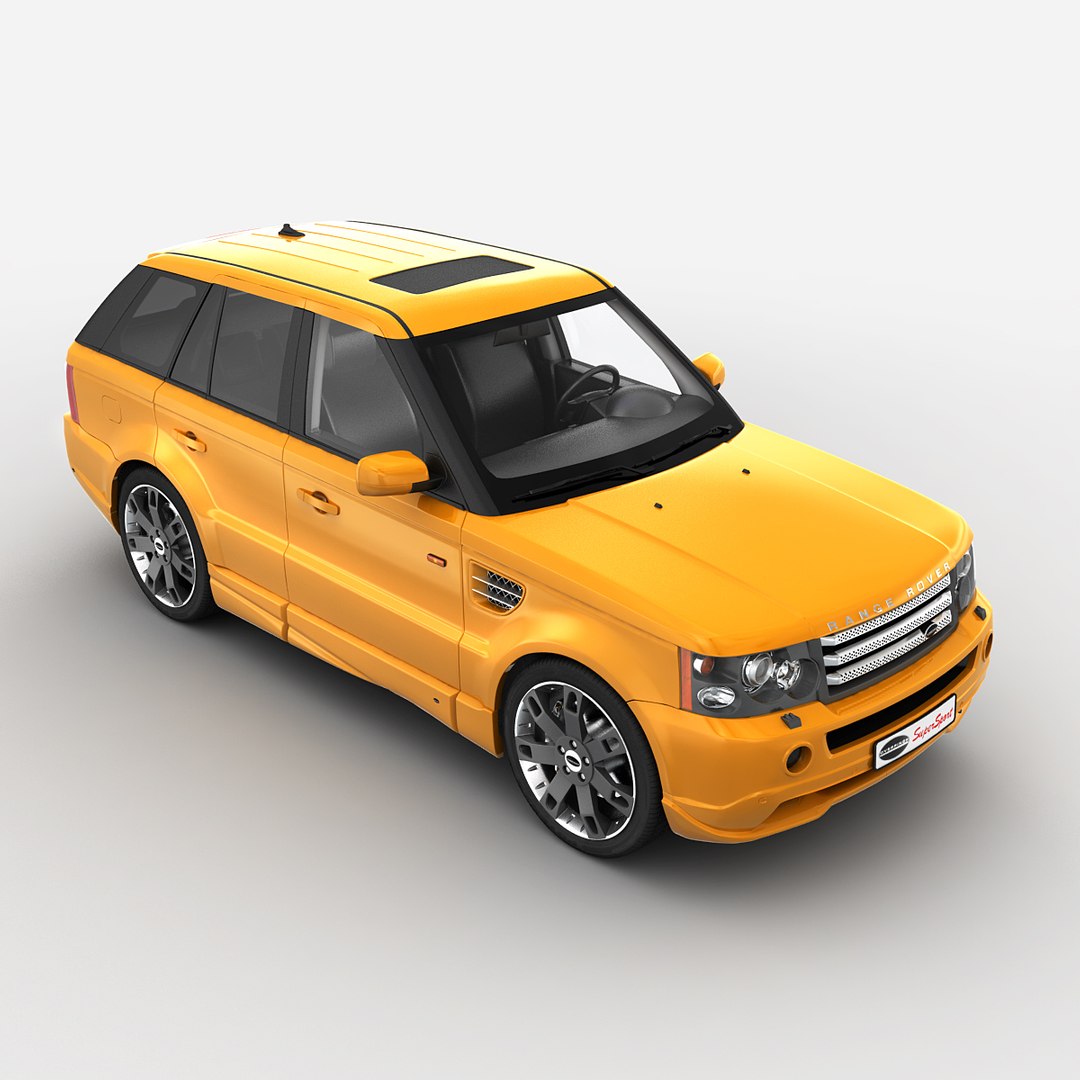 Realistic Range Rover Sport 3d Model