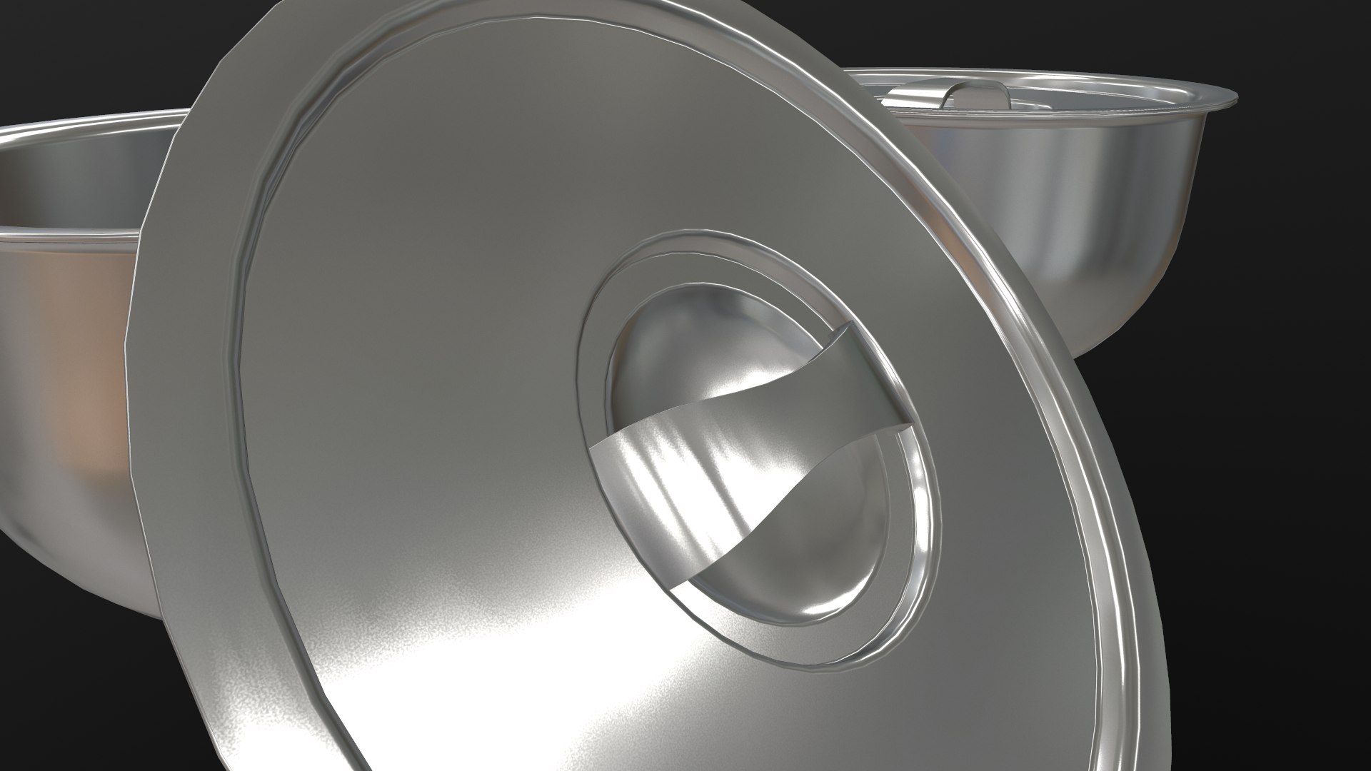 3D Model Steel Bowl AR VR PBR Lowpoly With Game Ready - TurboSquid 2072794