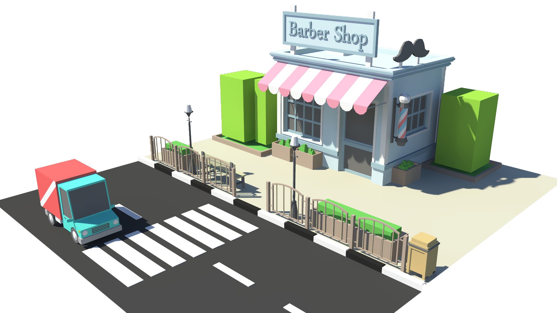 3D Barber Model - TurboSquid 1366314