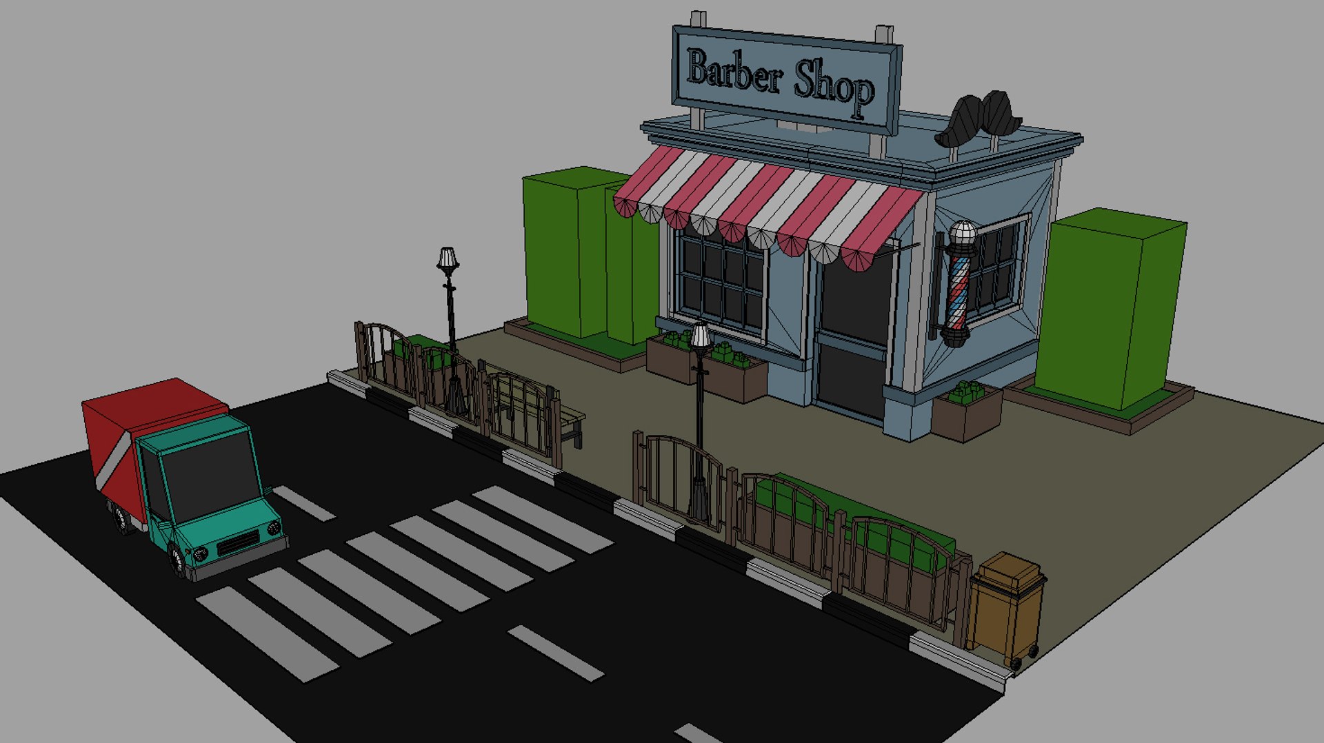 3D Barber Model - TurboSquid 1366314
