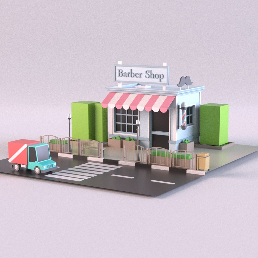 3D Barber Model - TurboSquid 1366314