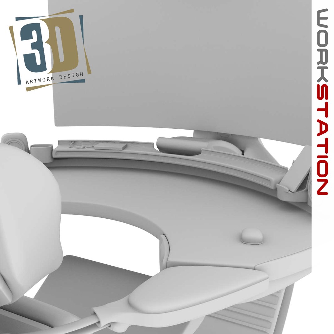 3d Model Work Workstation