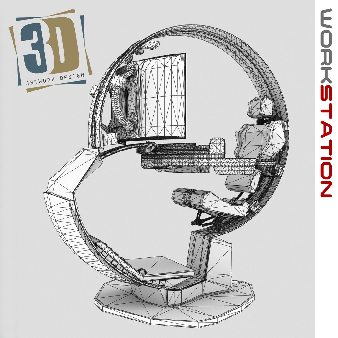 3d Model Work Workstation