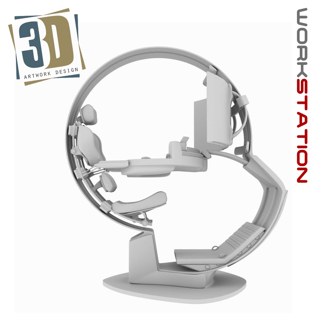 3d Model Work Workstation