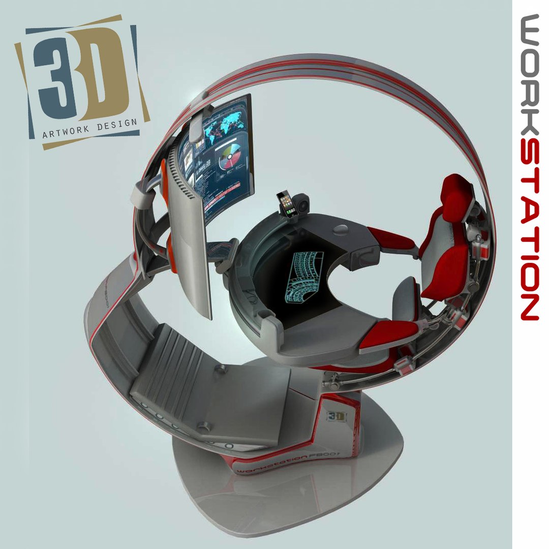 3d Model Work Workstation
