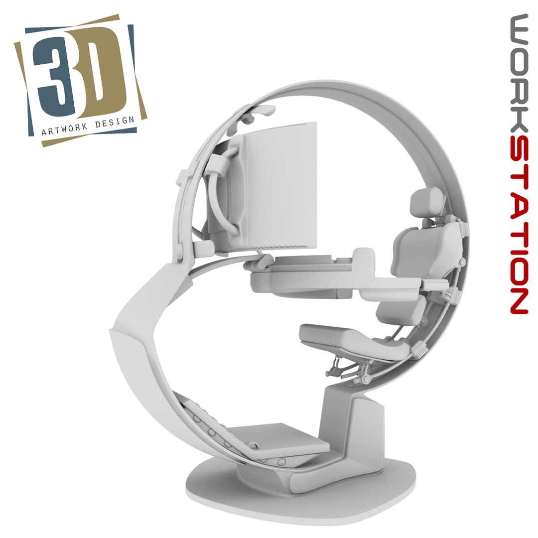 3d Model Work Workstation