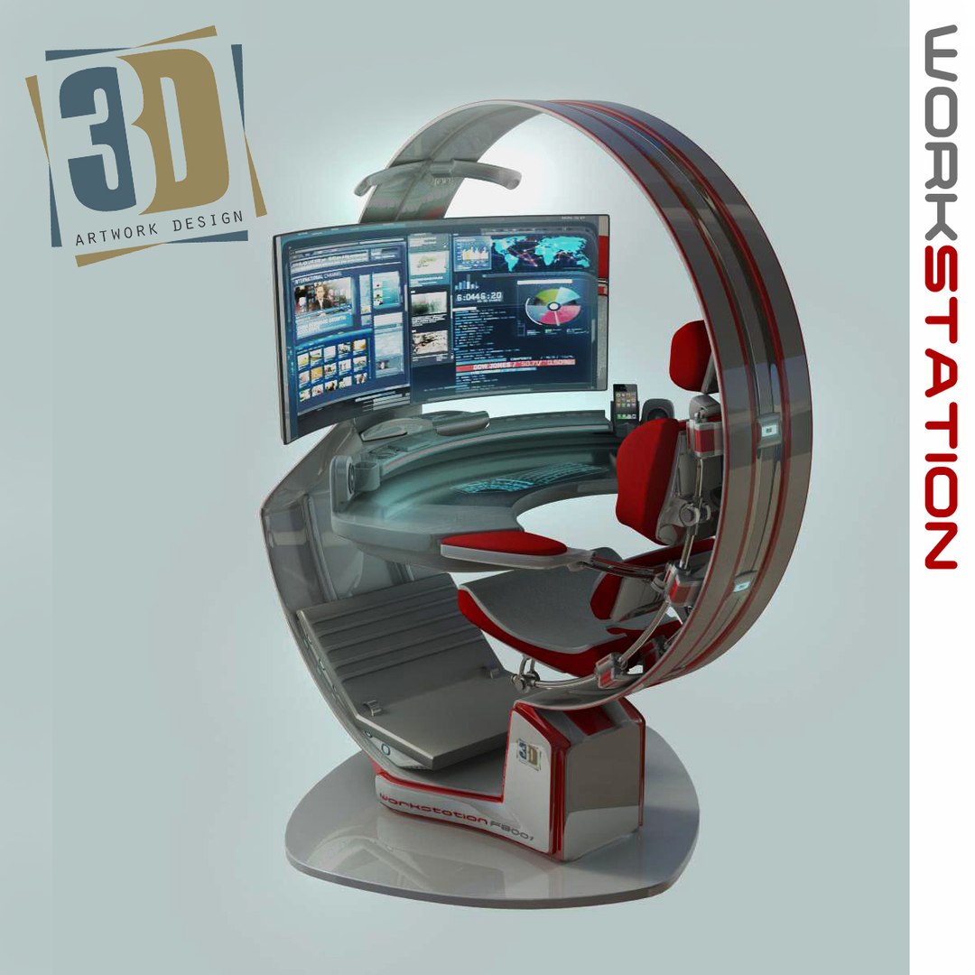 3d Model Work Workstation