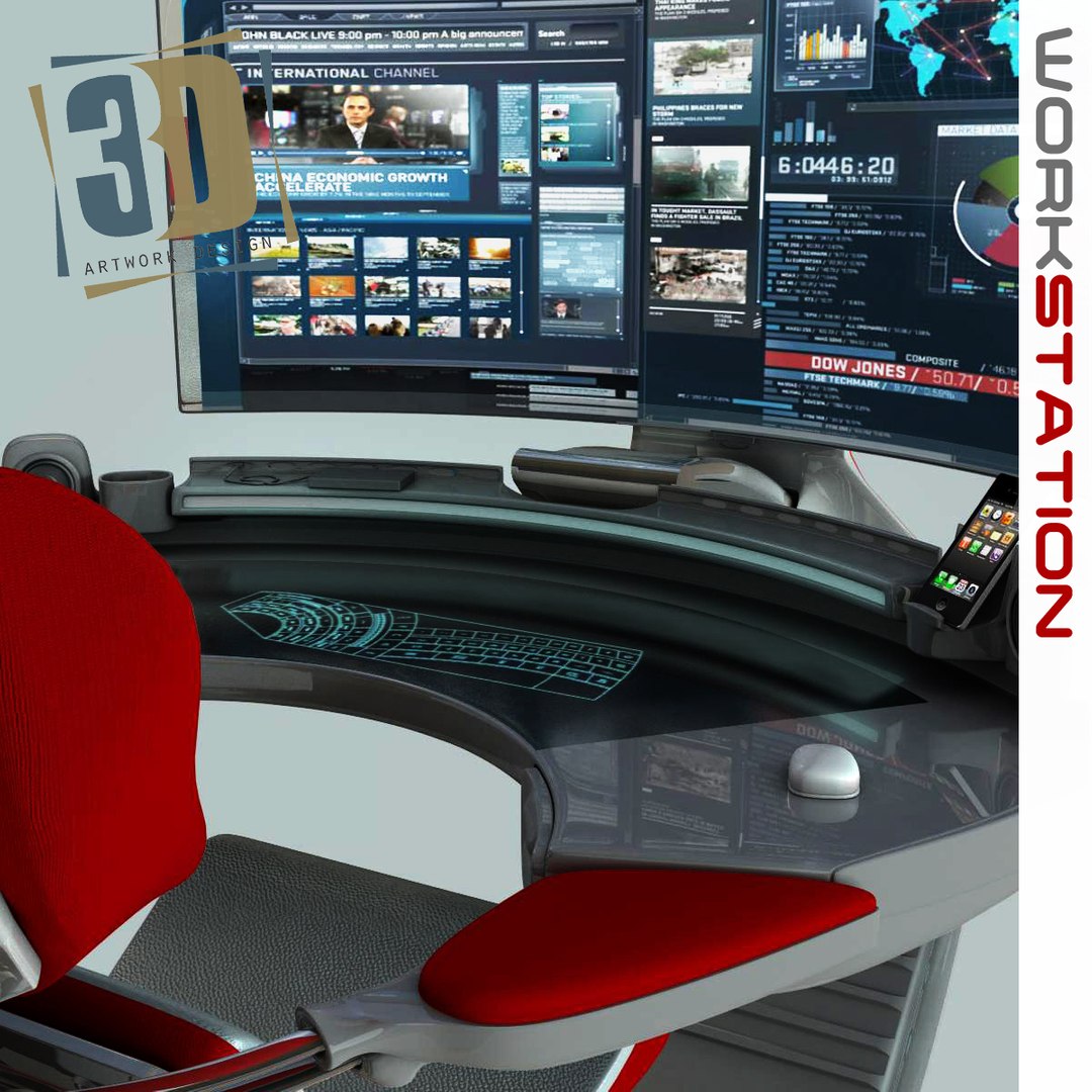 3d Model Work Workstation