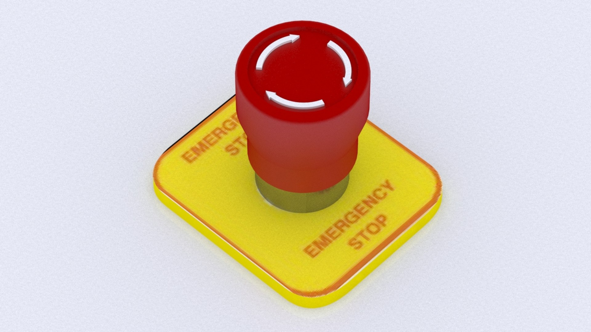 Free 3D Button Emergency - TurboSquid 1326689