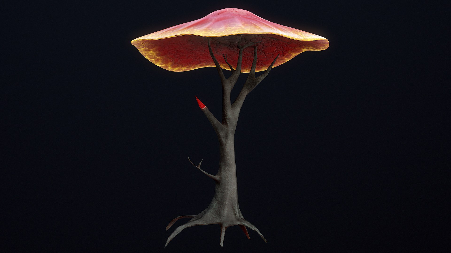 Alien Vegetation - Mushroom Tree 02 PBR Model - TurboSquid 1998075