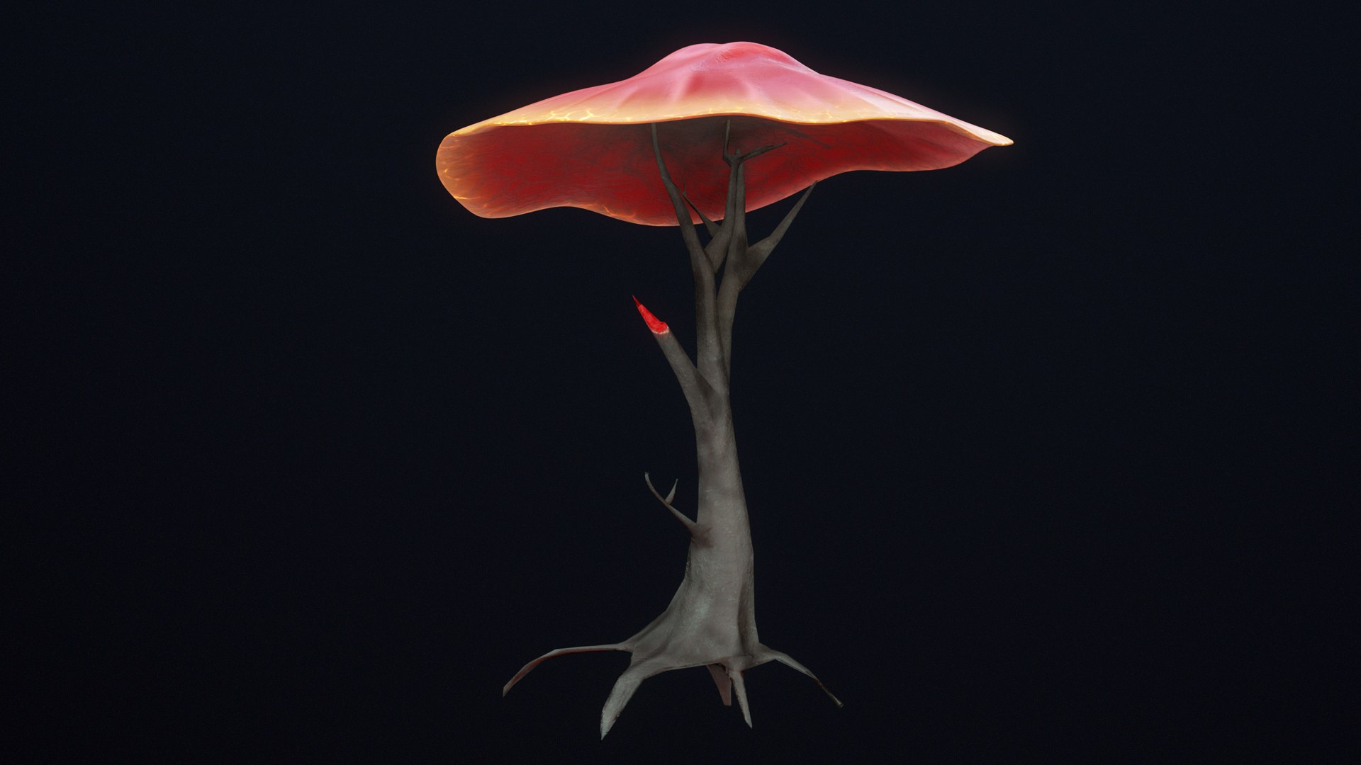 Alien Vegetation - Mushroom Tree 02 PBR Model - TurboSquid 1998075