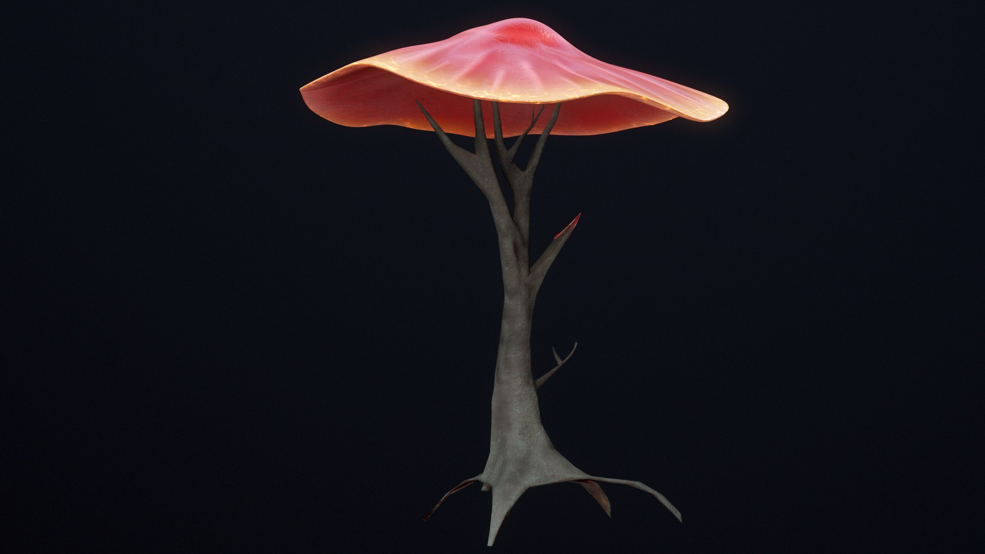Alien Vegetation - Mushroom Tree 02 PBR Model - TurboSquid 1998075