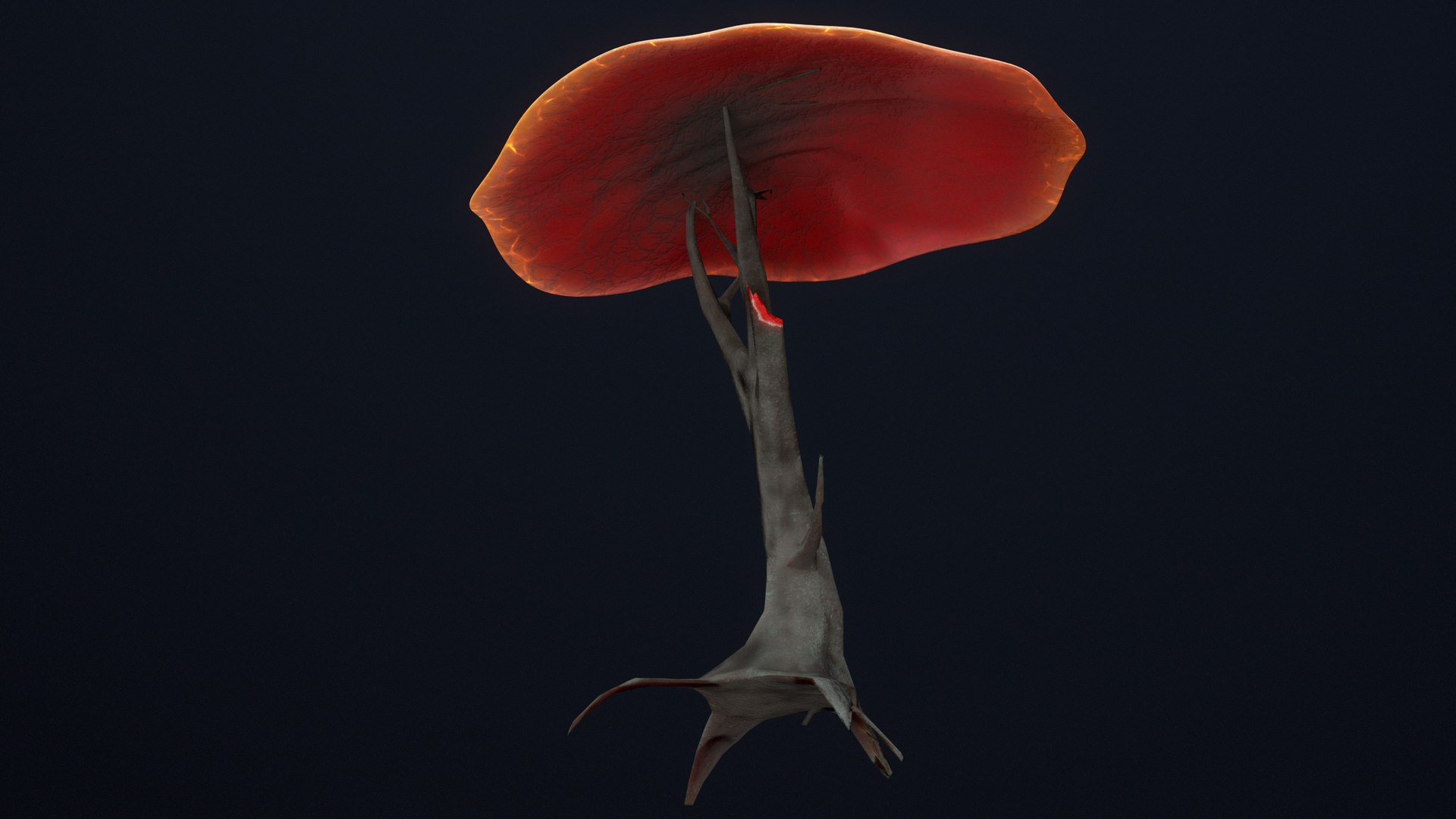 Alien Vegetation - Mushroom Tree 02 PBR Model - TurboSquid 1998075