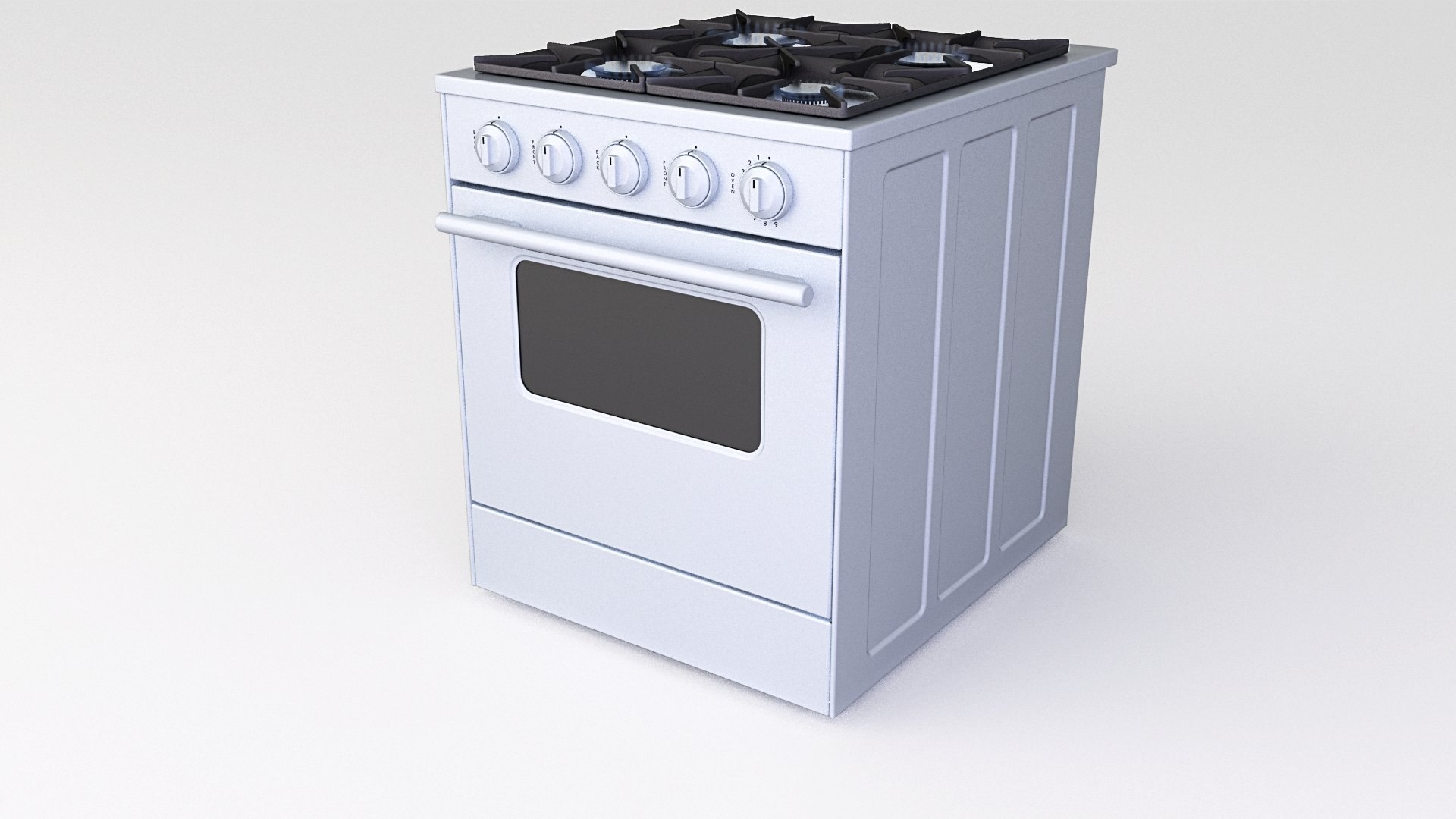Gas Range Cooker 3D - TurboSquid 1528465