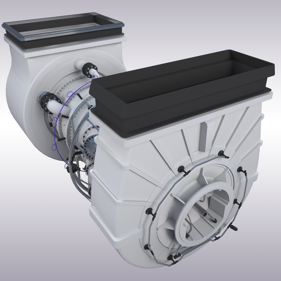 turbine engines 3d max