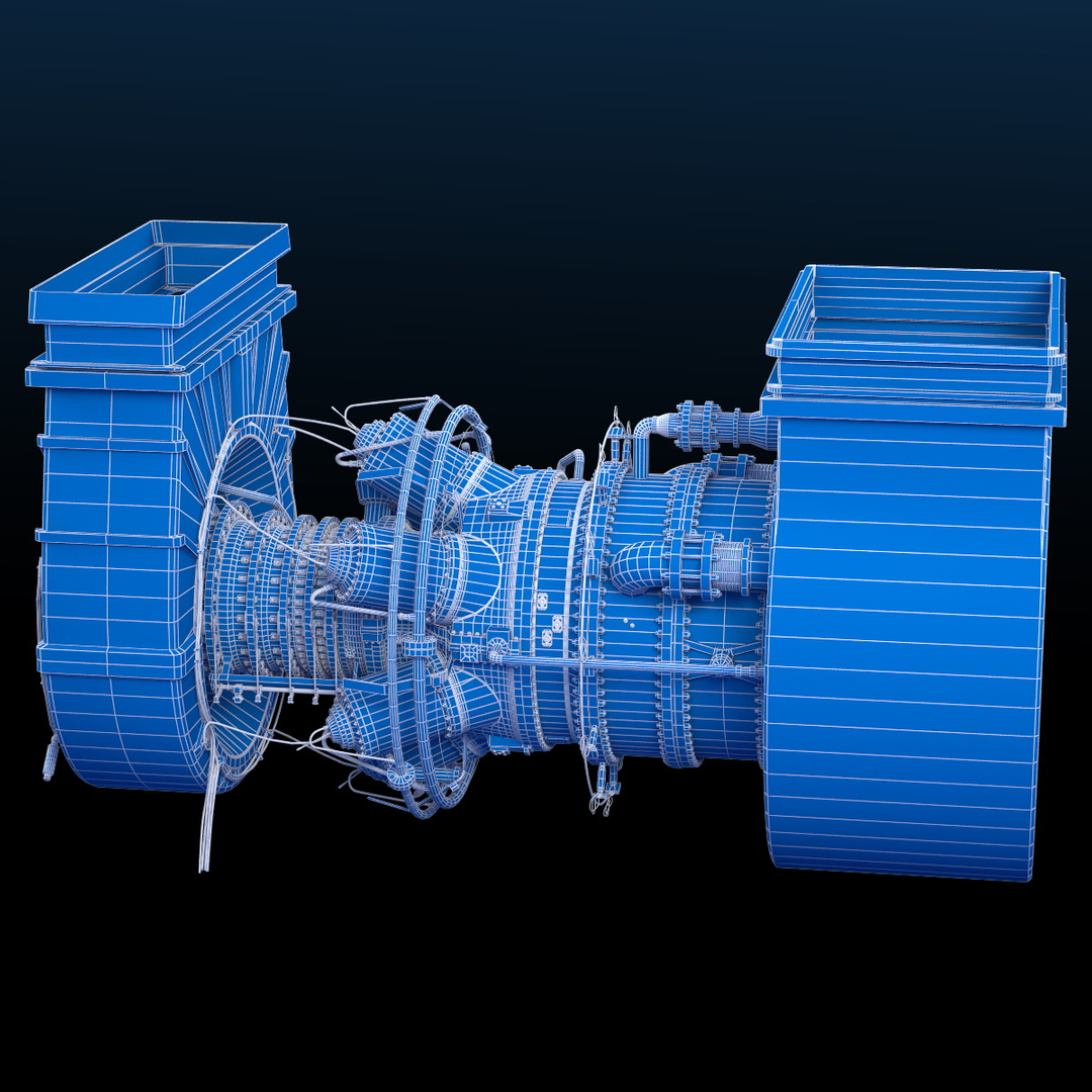 turbine engines 3d max