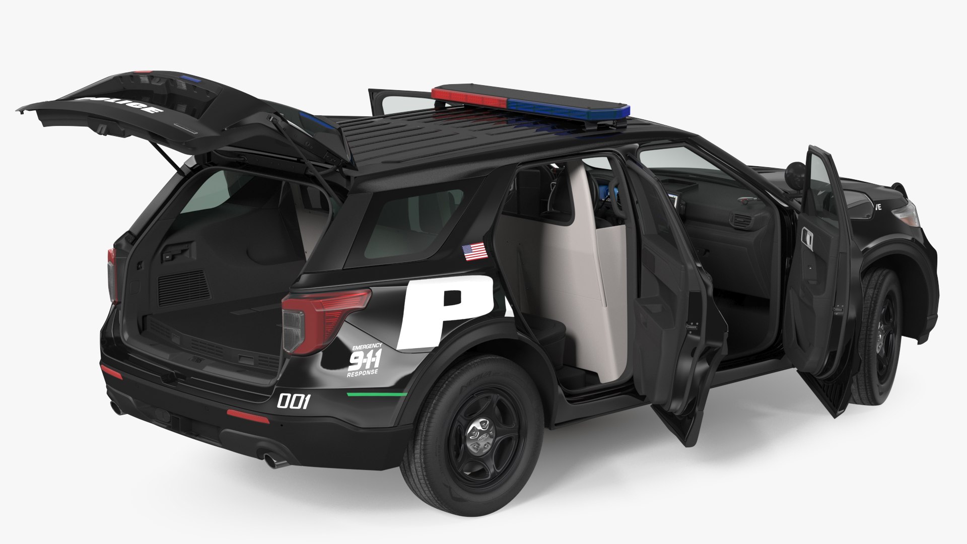 Ford Police Interceptor Utility Hybrid AWD Rigged 3D - TurboSquid 1755970