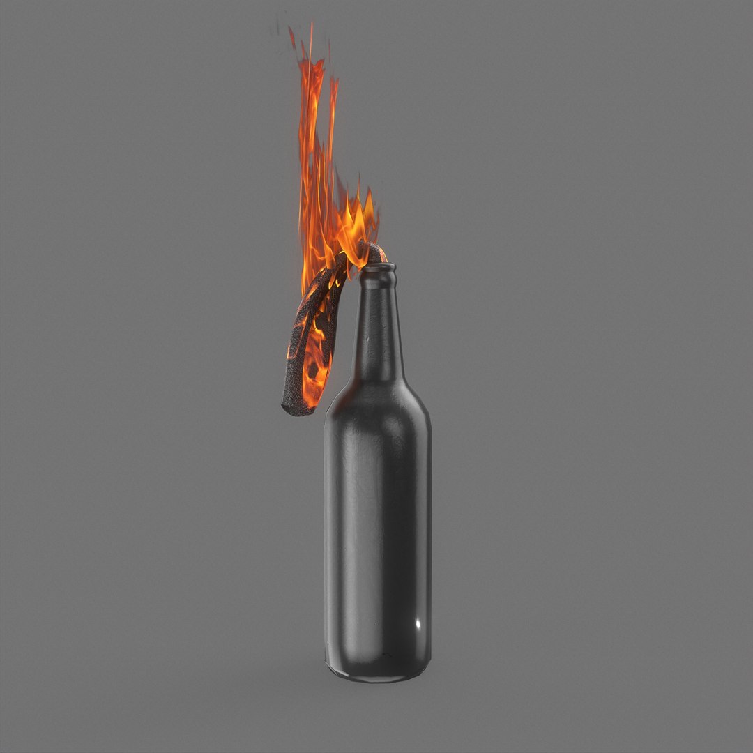 3D Molotov Cocktail Low Poly - TurboSquid 1885397