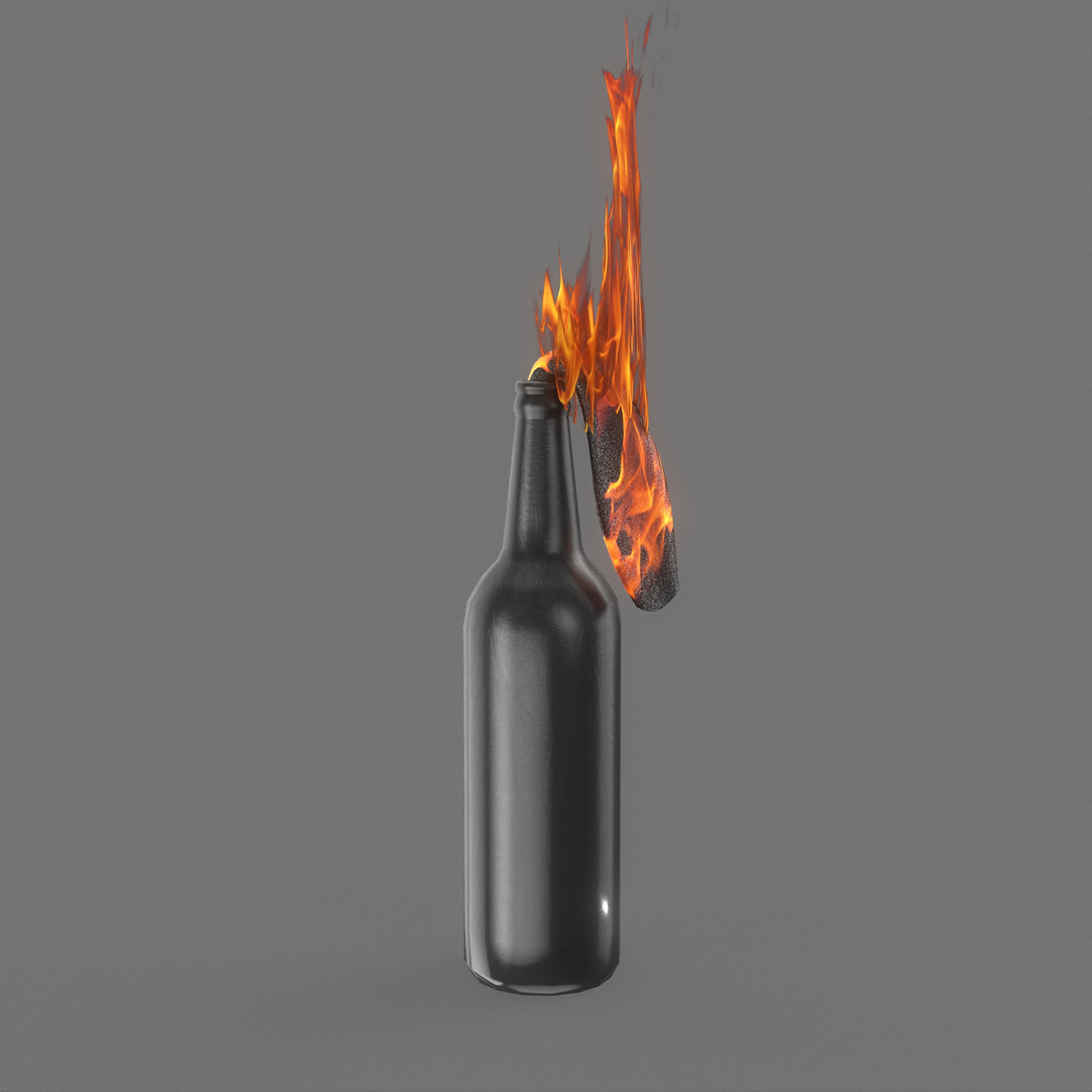 3D Molotov Cocktail Low Poly - TurboSquid 1885397