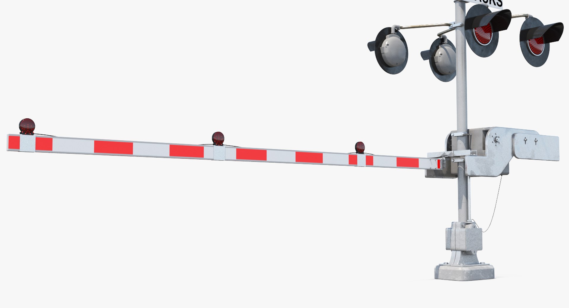3D Model Railroad Crossing Gate Road Barrier - TurboSquid 1346859