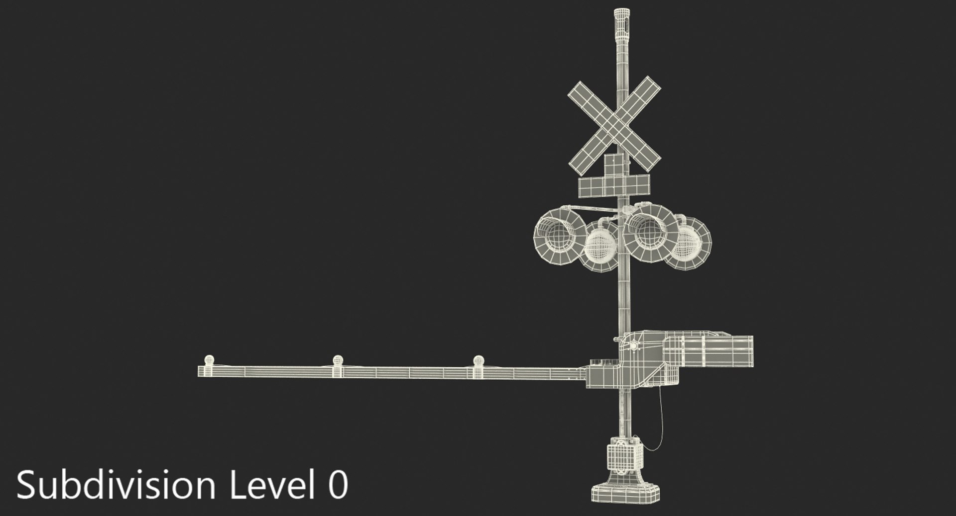 3D Model Railroad Crossing Gate Road Barrier - TurboSquid 1346859
