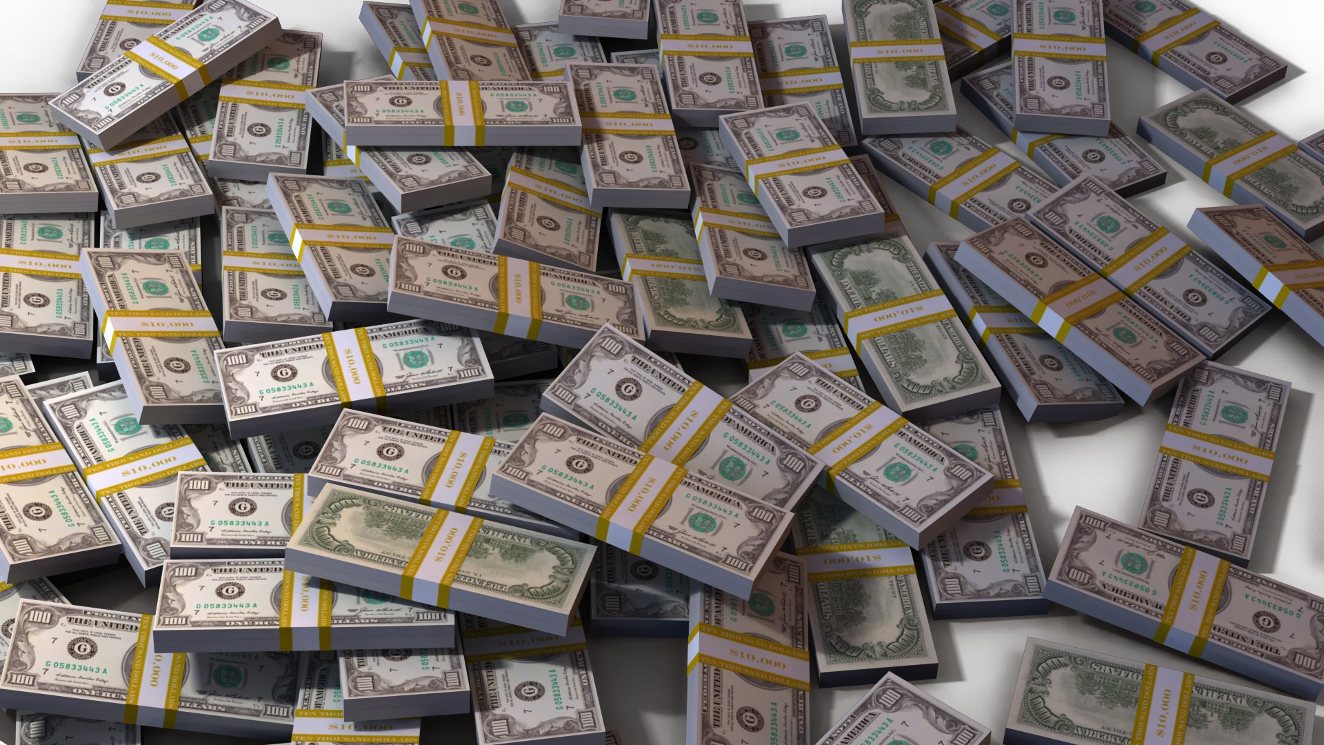 3D Pile Cash - TurboSquid 1362091