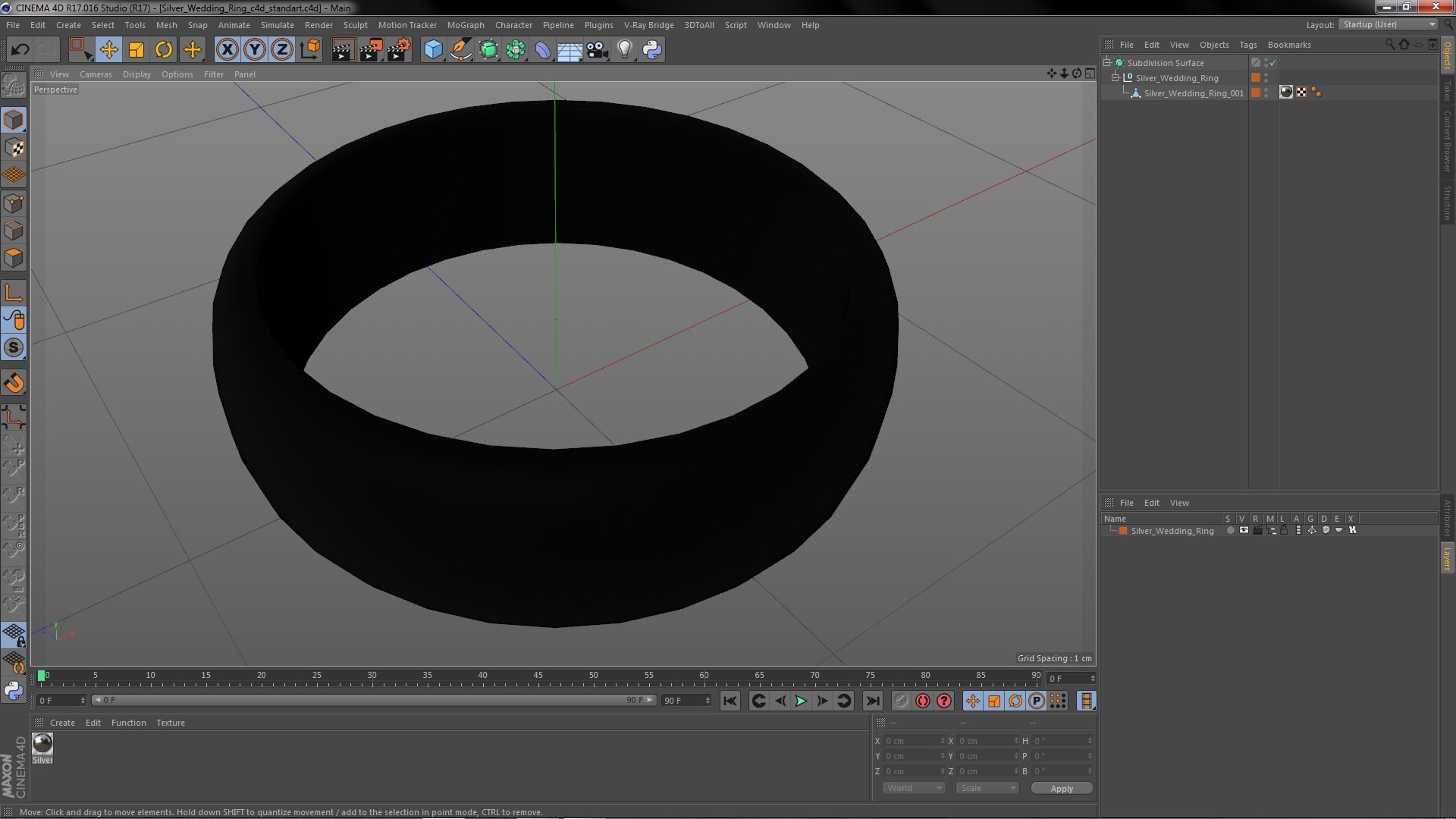 Silver Wedding Ring 3D Model - TurboSquid 2117327