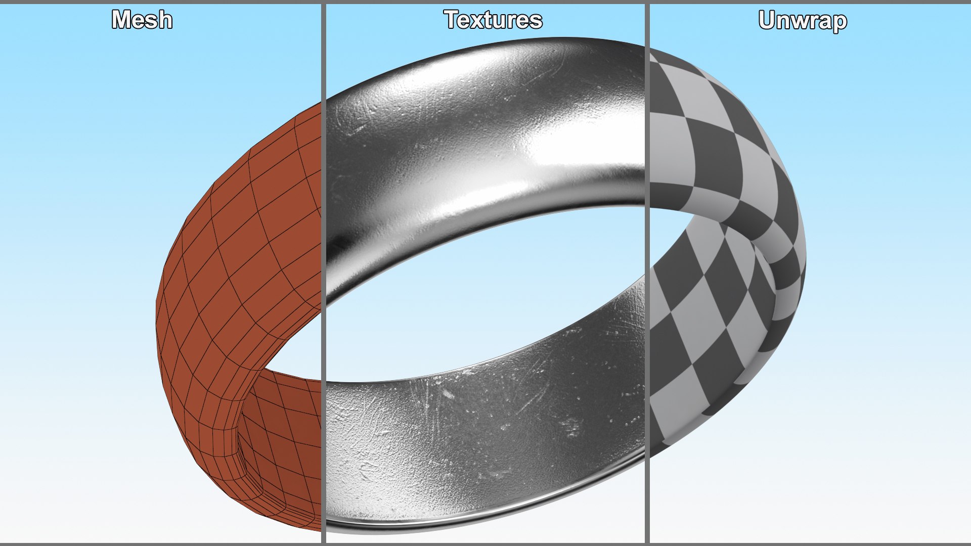 Silver Wedding Ring 3D Model - TurboSquid 2117327