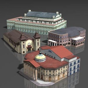 Theatre Building 3D Models for Download | TurboSquid