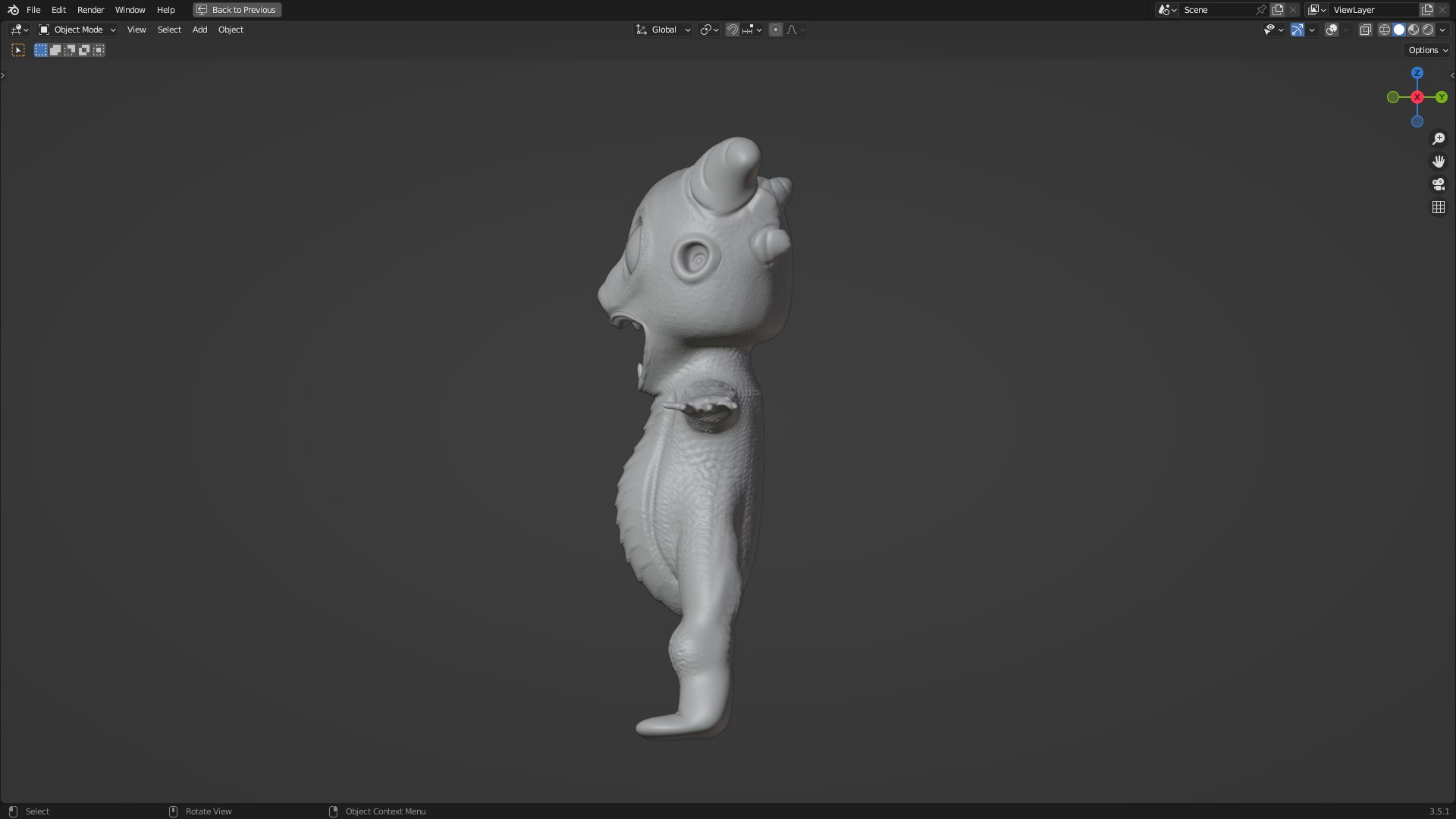 A Cute Creature - unfinished 3D model - TurboSquid 2065563