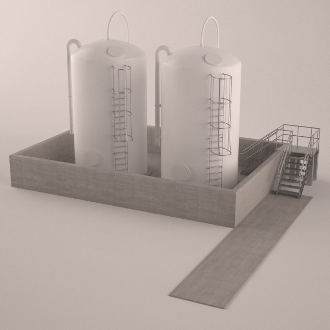Pack Water Treatment Plant 3d Max
