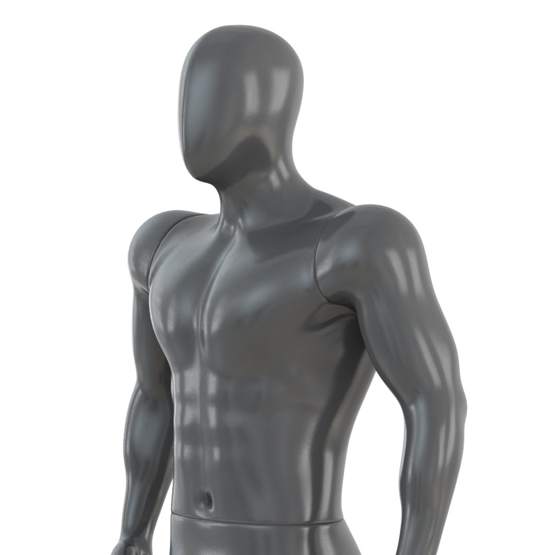 Gray Abstract Male Mannequin Model - TurboSquid 1676795