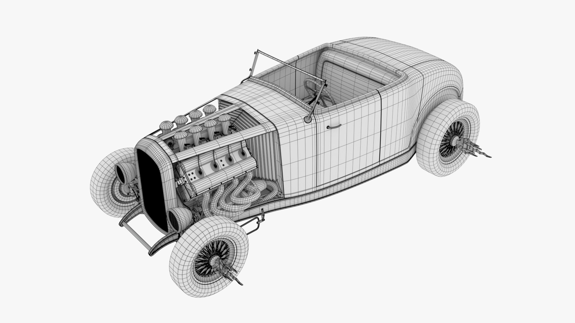 Hot Rod 3D Model - TurboSquid 2195640