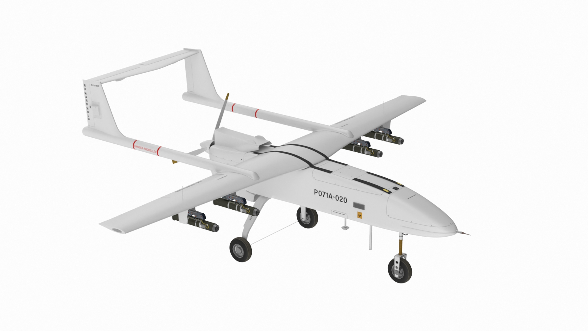 3D Iranian Drone Mohajer-6 White - TurboSquid 2232856