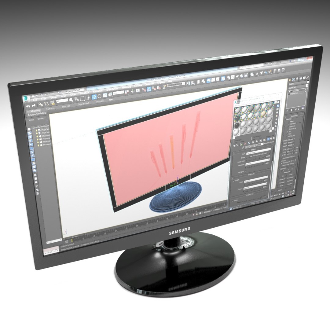 3d 24 Computer Monitor Model
