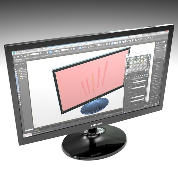 3d 24 computer monitor model