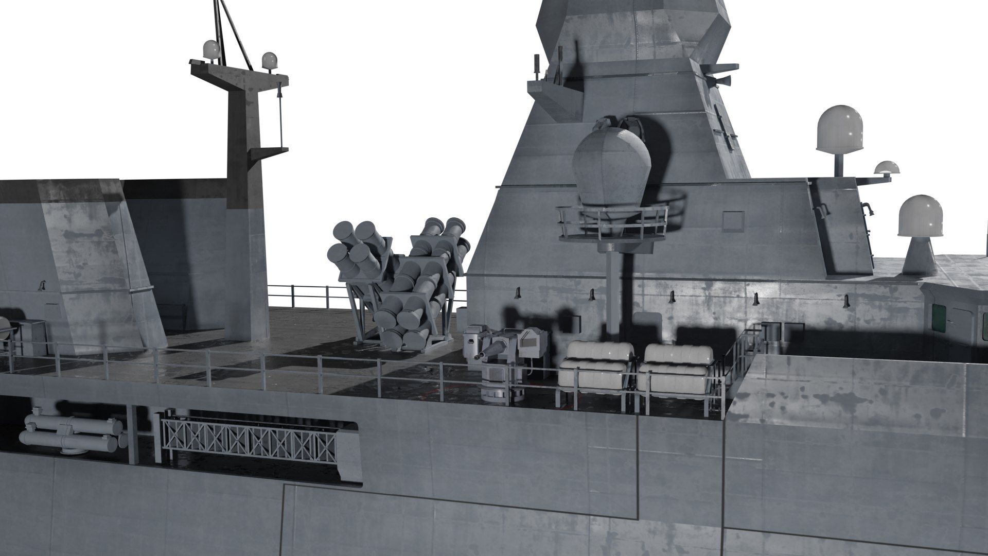 3D F124 Sachsen Class Frigate Game Ready - TurboSquid 2281477