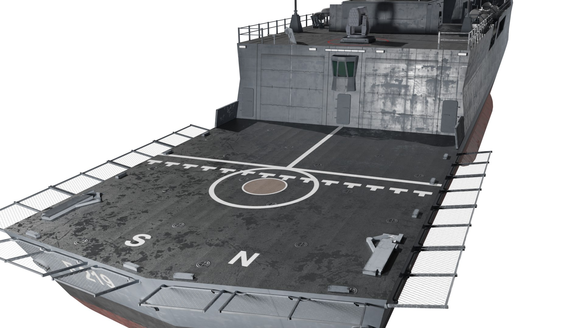 3D F124 Sachsen Class Frigate Game Ready - TurboSquid 2281477