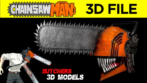 Głowa człowieka z piłą łańcuchową - dodaj do zestawu Model 3D ...