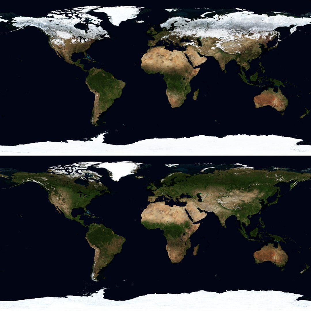 Cinema4d Planet Earth Seasonal Maps