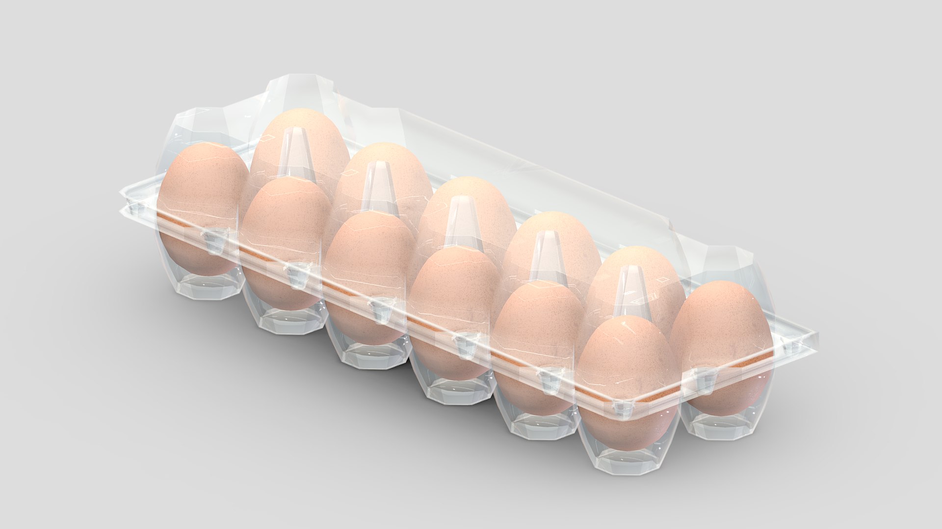 3D Supermarket Eggs Container 01 Low Poly PBR Realistic - TurboSquid ...