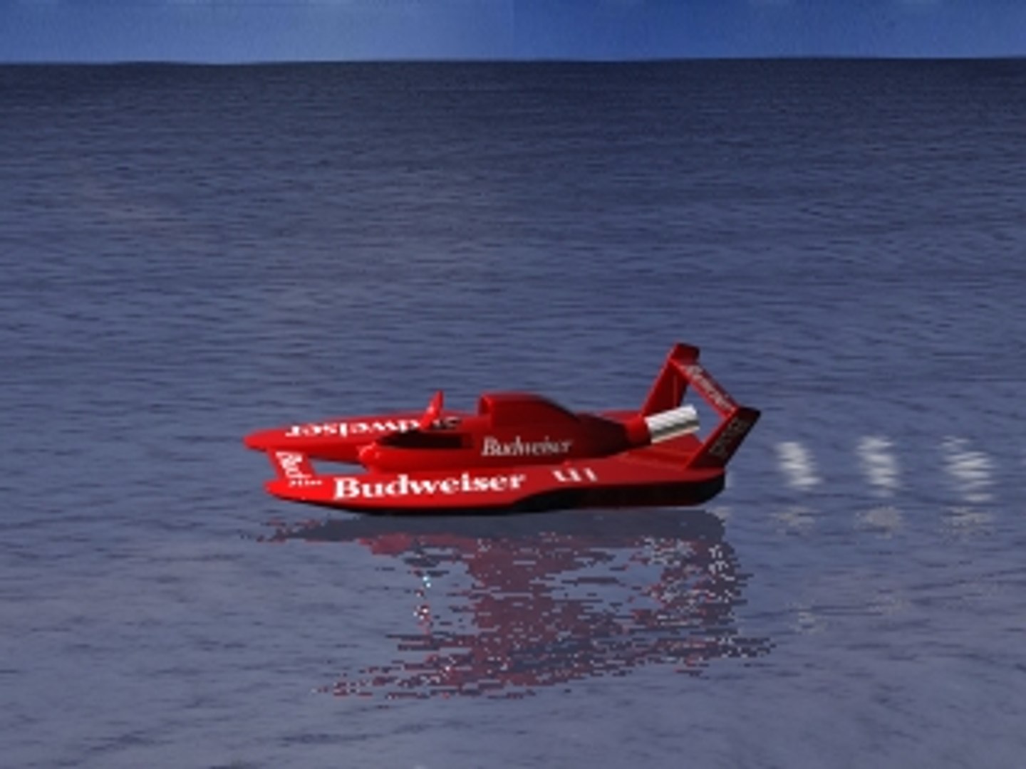 3d Model Hydroplane Water Animation