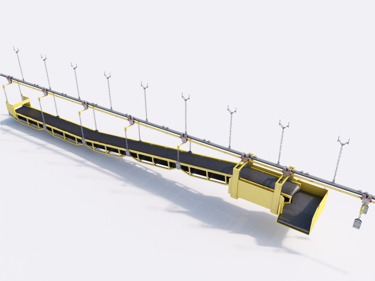 Underground Conveyor Belt Mining 3d Model